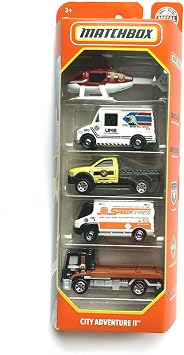 Amazon.com: Matchbox City Adventure II - 2021 (1:64 Scale) 5 Pack ...