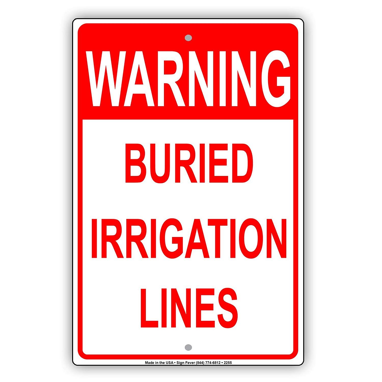 Buy Warning Sign Warning Buried Irrigation Lines Underground Pipe ...