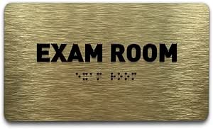 Exam Room Sign - ADA Compliant Utility Sign, Raised Letters, Grade 2 ...