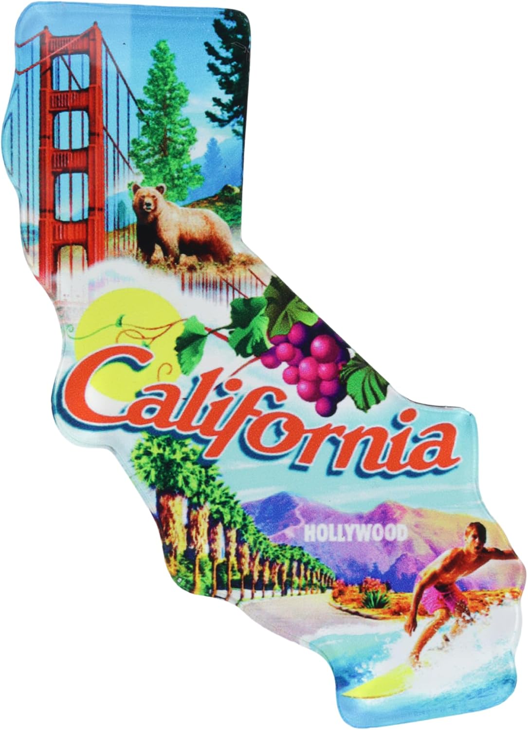Amazon.com: California Acrylic Magnet – West Coast Souvenir, 2.5 x 4 ...