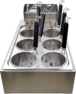 Amazon.com: Electric Pasta Cooker, 110v Noodle Cooking Machine 1500w 6-Holes Commercial Electric ...