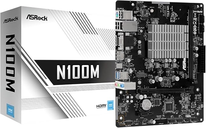 Amazon.com: ASRock N100M Micro-ATX Motherboard, Intel Quad-Core N100 ...