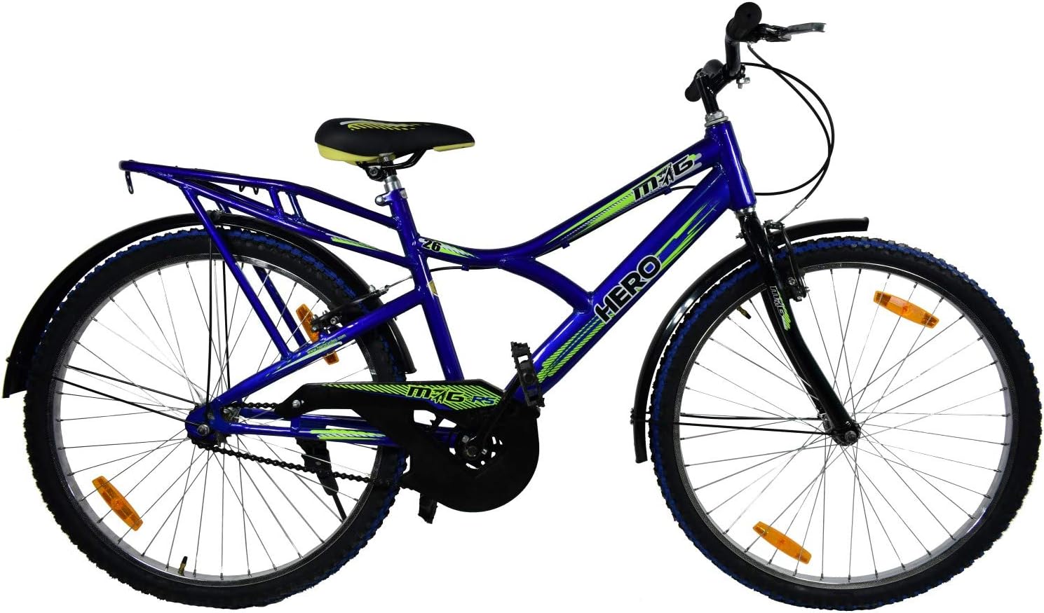 Buy Hero Mig Rs Single Speed Bike For Unisex Adults, 26 In (Blue ...