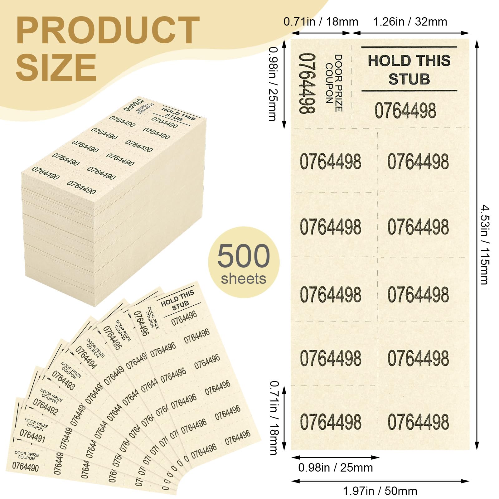 Snapklik.com : 500 Sheets Raffle Ticket Sheets Chinese Auction Tickets ...