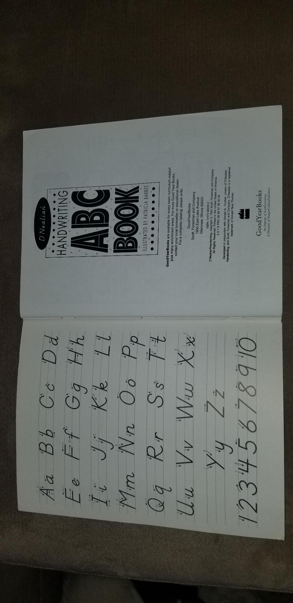 D'Nealian Handwriting ABC Book: Handwriting Practice and Coloring Book ...