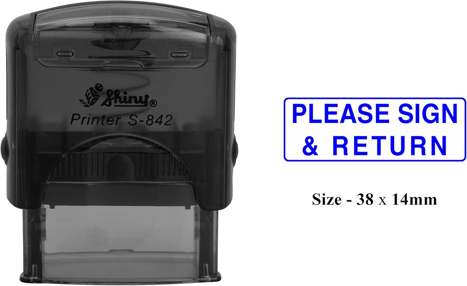 PLEASE SIGN & RETURN Self Inking Rubber Stamp Custom Shiny S-842 Office ...