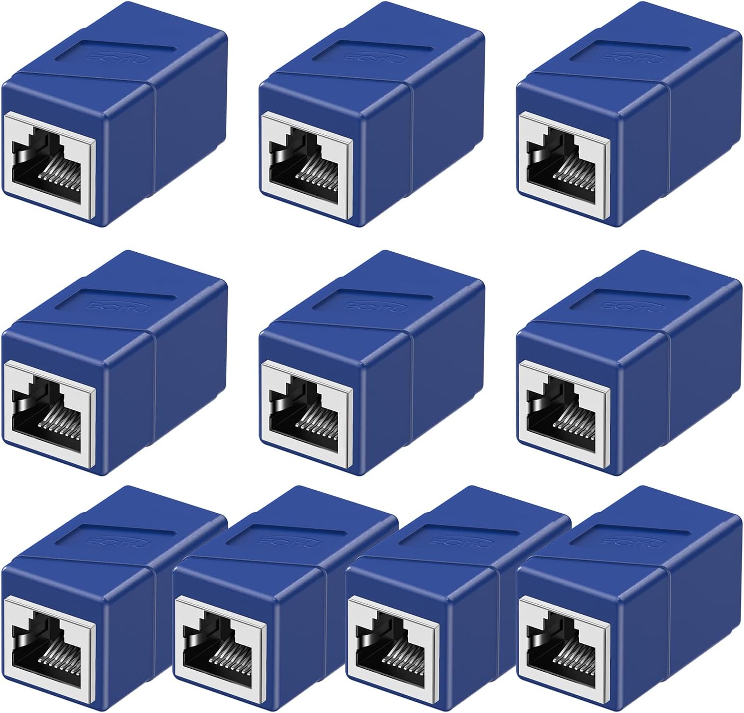 ecjtu Acoplador RJ45 paquete de 10 adaptadores Ethernet hembra a hembra ...