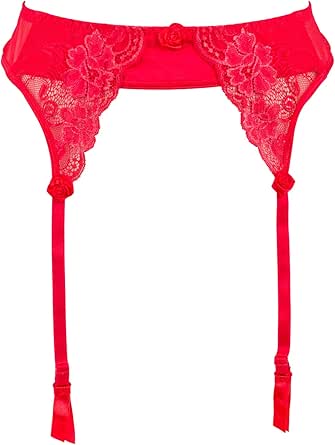 Amazon.com: Axami Women's Excite Me Garter Belt X-Large Red : Clothing ...
