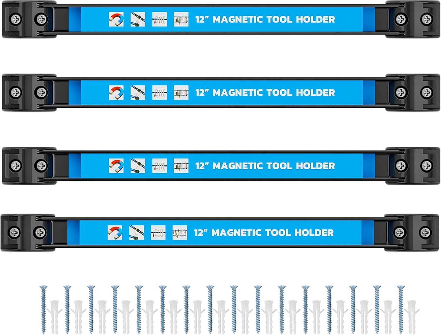 Amazon.com: GREBSTK 12 IN Magnetic Tool Holder Strip Heavy Duty Magnetic Tool Bar Metal Tool ...