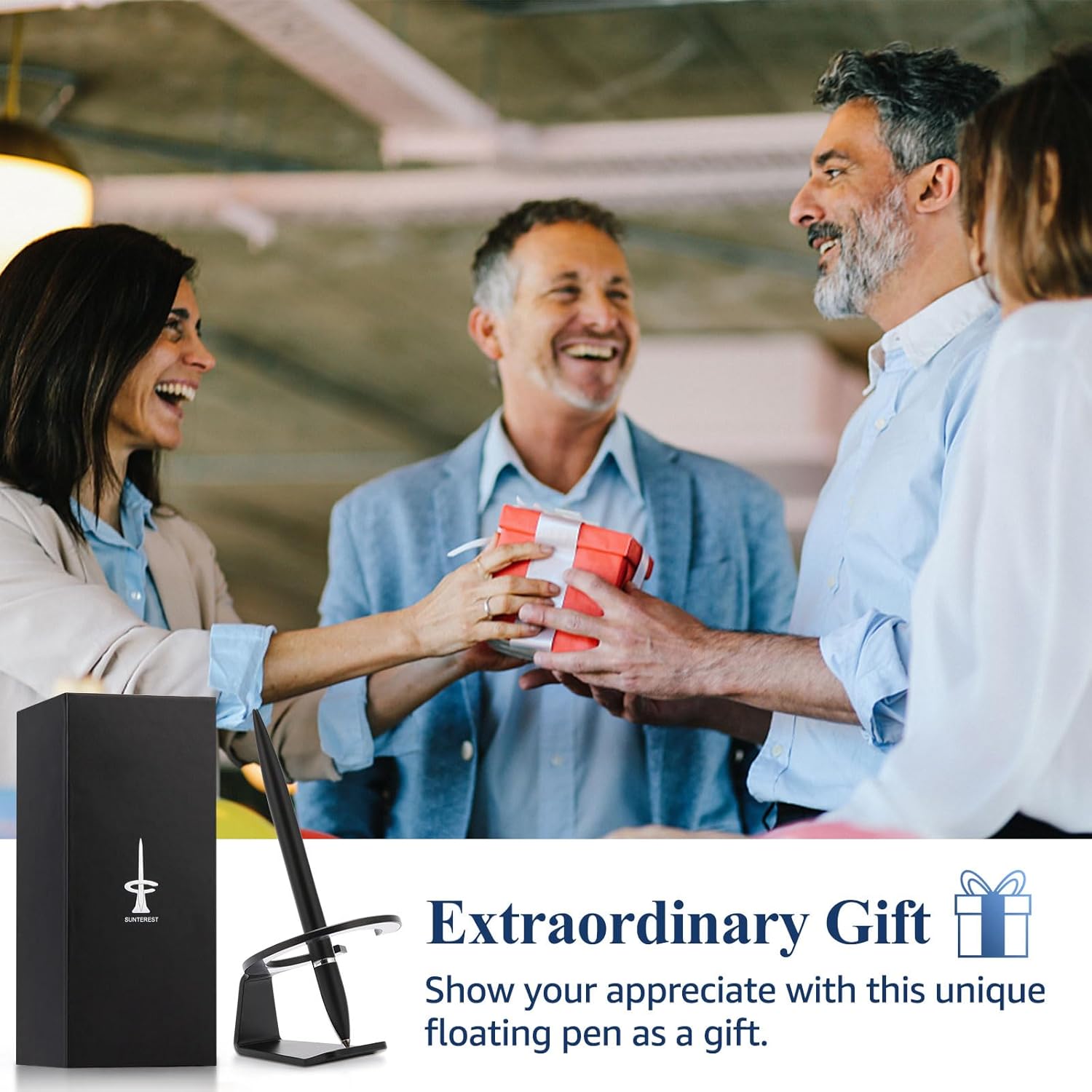 SUNTEREST Bolígrafo de levitación magnética, bolígrafo de lujo de metal ...