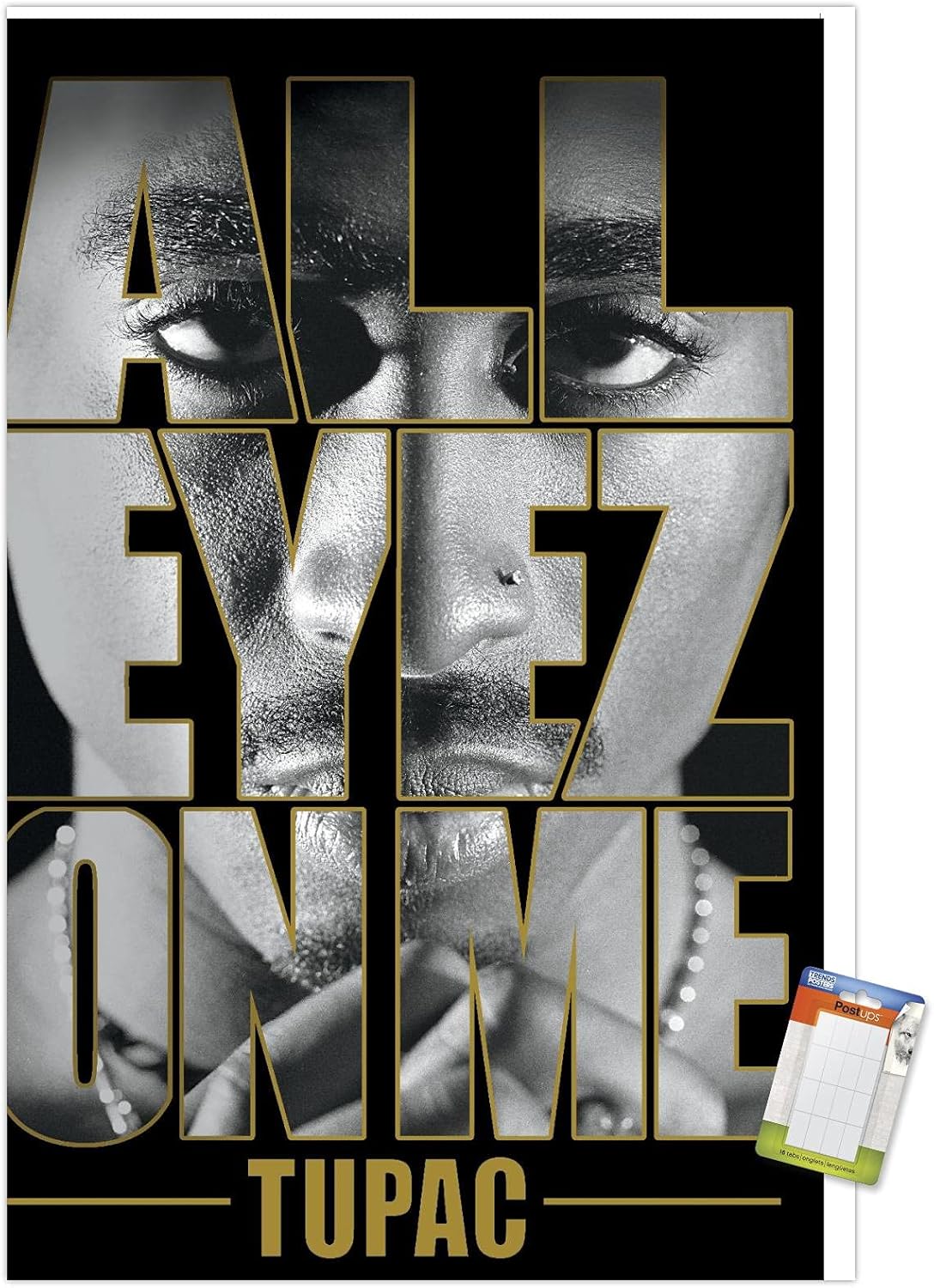 Amazon.com: Trends International Tupac - All Eyes Wall Poster, 34L x 22 ...