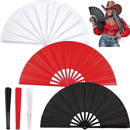Amazon.com: Fans for Line Dancing 3Pack Boots on The Ground Hand Fan ...