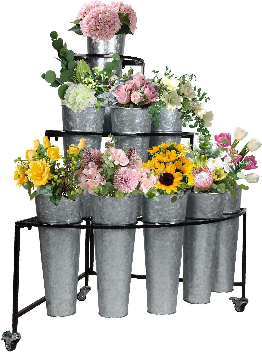 Amazon.com: Decorative Flower Display Stand with Buckets for Cut ...