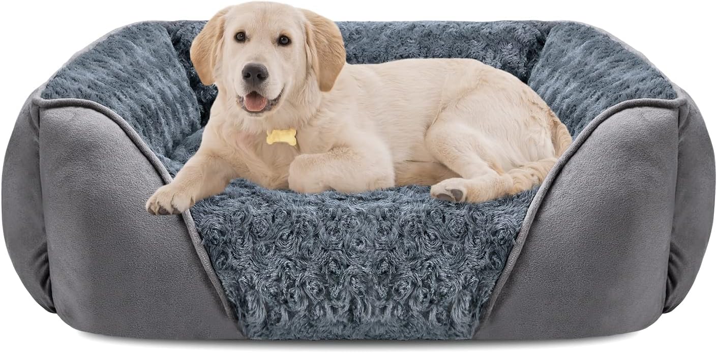 INVENHO Large Dog Bed for Large Medium Small Dogs, Rectangle Washable ...