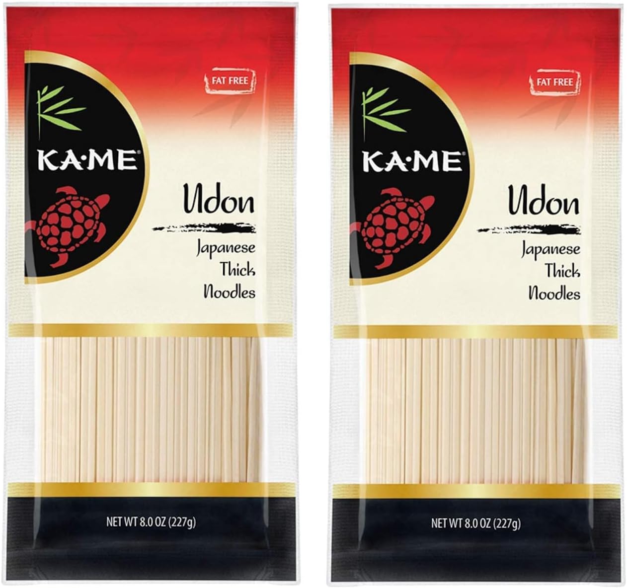 Amazon.com: KA-ME Authentic Japanese Thick Udon Noodles, Low Fat - 8oz ...
