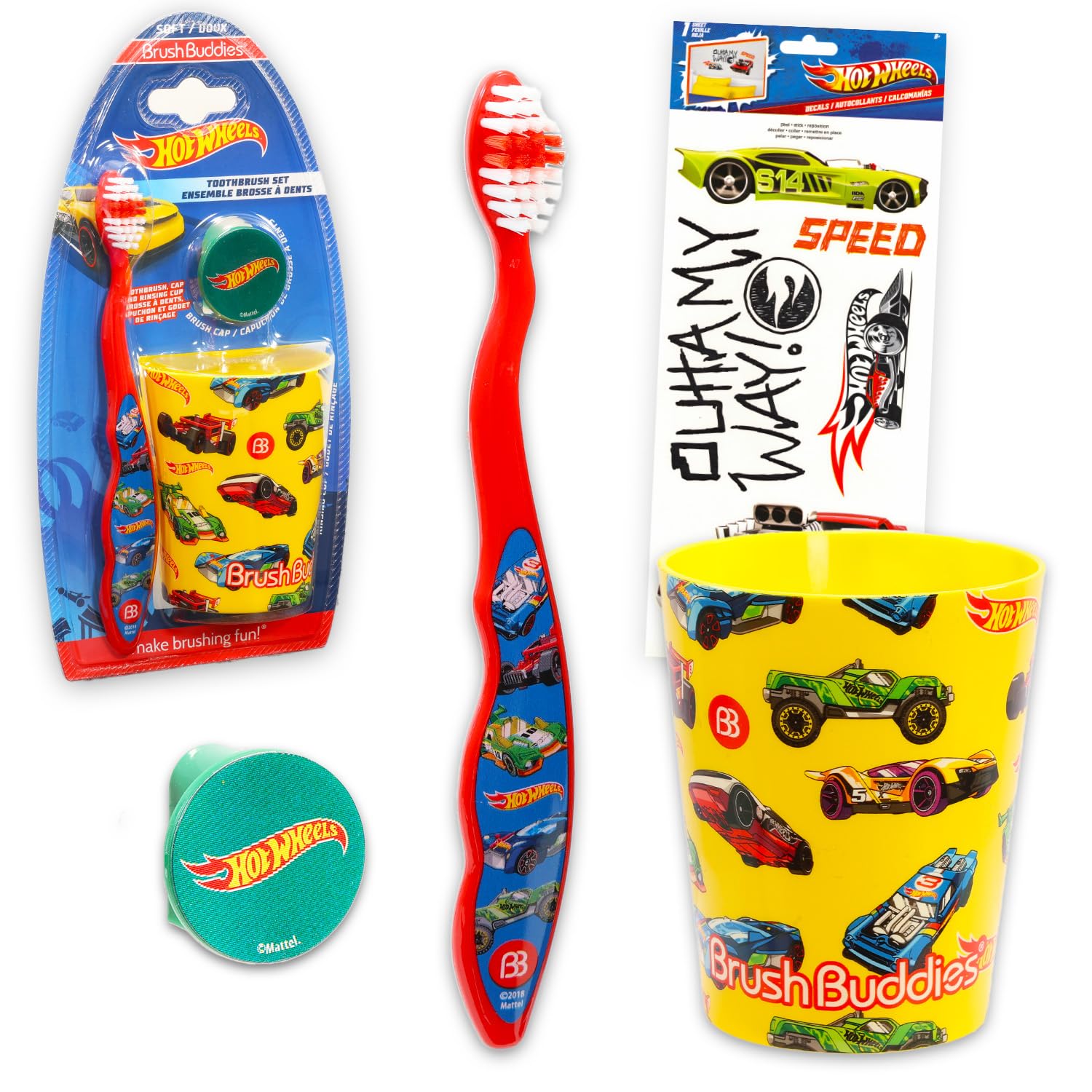 Conjunto de Escova de Dentes e Copo Hot Wheels para Crianças - Kit ...
