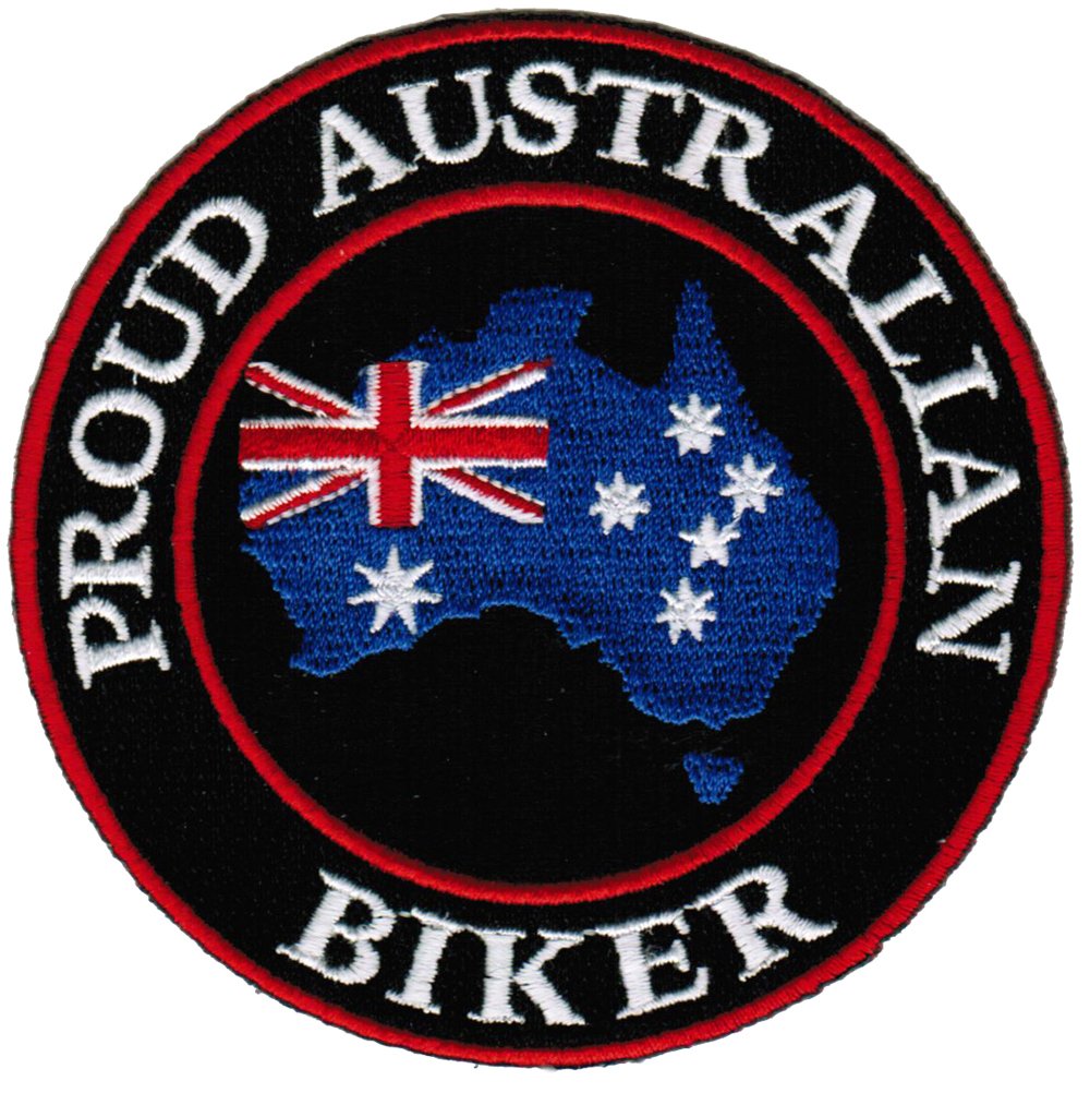 Amazon.com: Proud Australian Biker Embroidered Patch Australia Flag ...