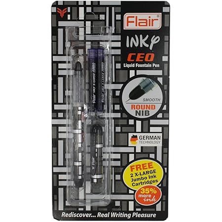 Flair Ink Tanker Liquid Fountain Pen, Multi, Pack of 5 : Amazon.in ...