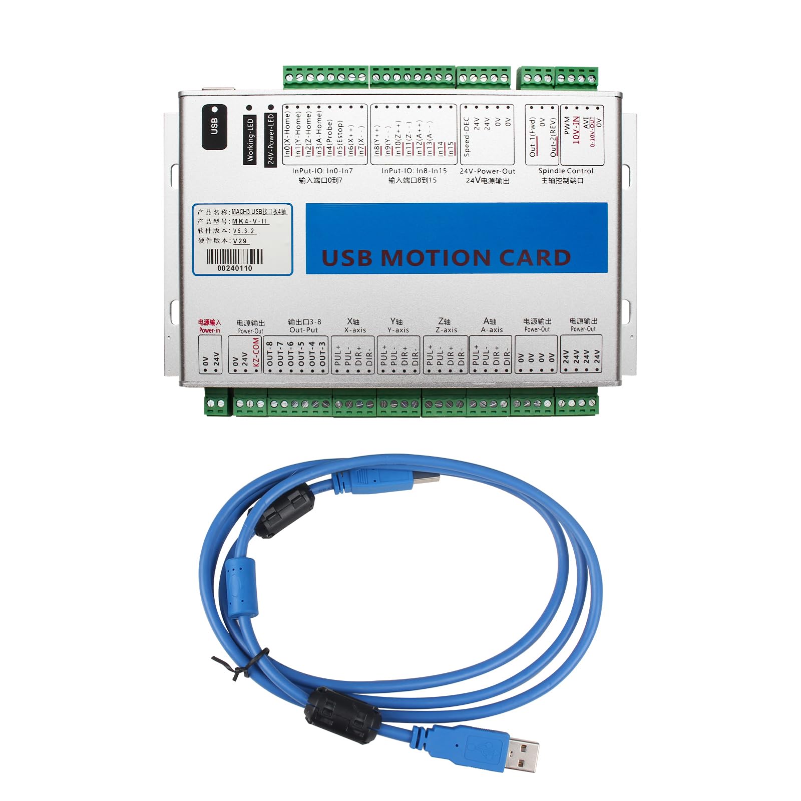 Snapklik.com : RATTMMOTOR MKX-4V CNC Motion Control Card Mach3 USB ...