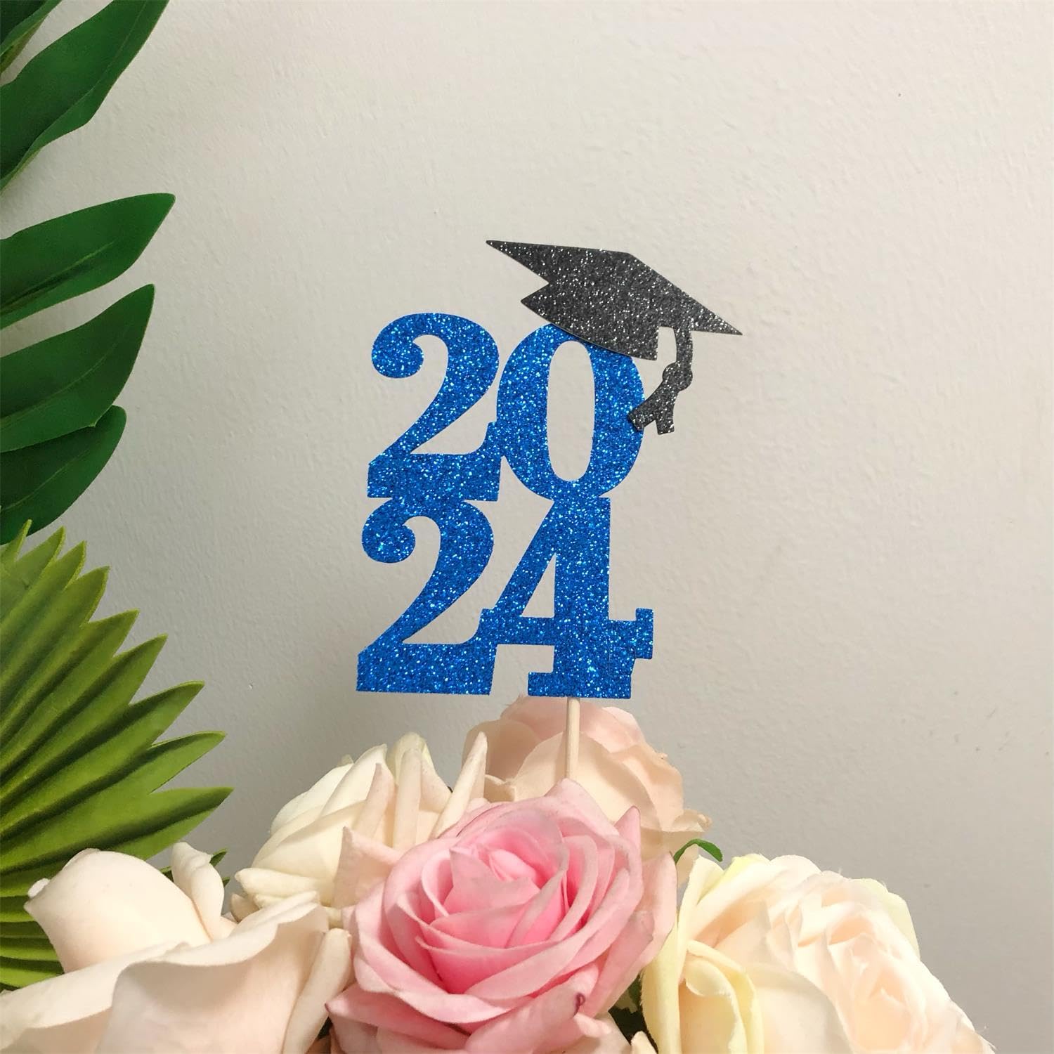 6 Glitter Graduation Cap Centerpieces // Large Graduation