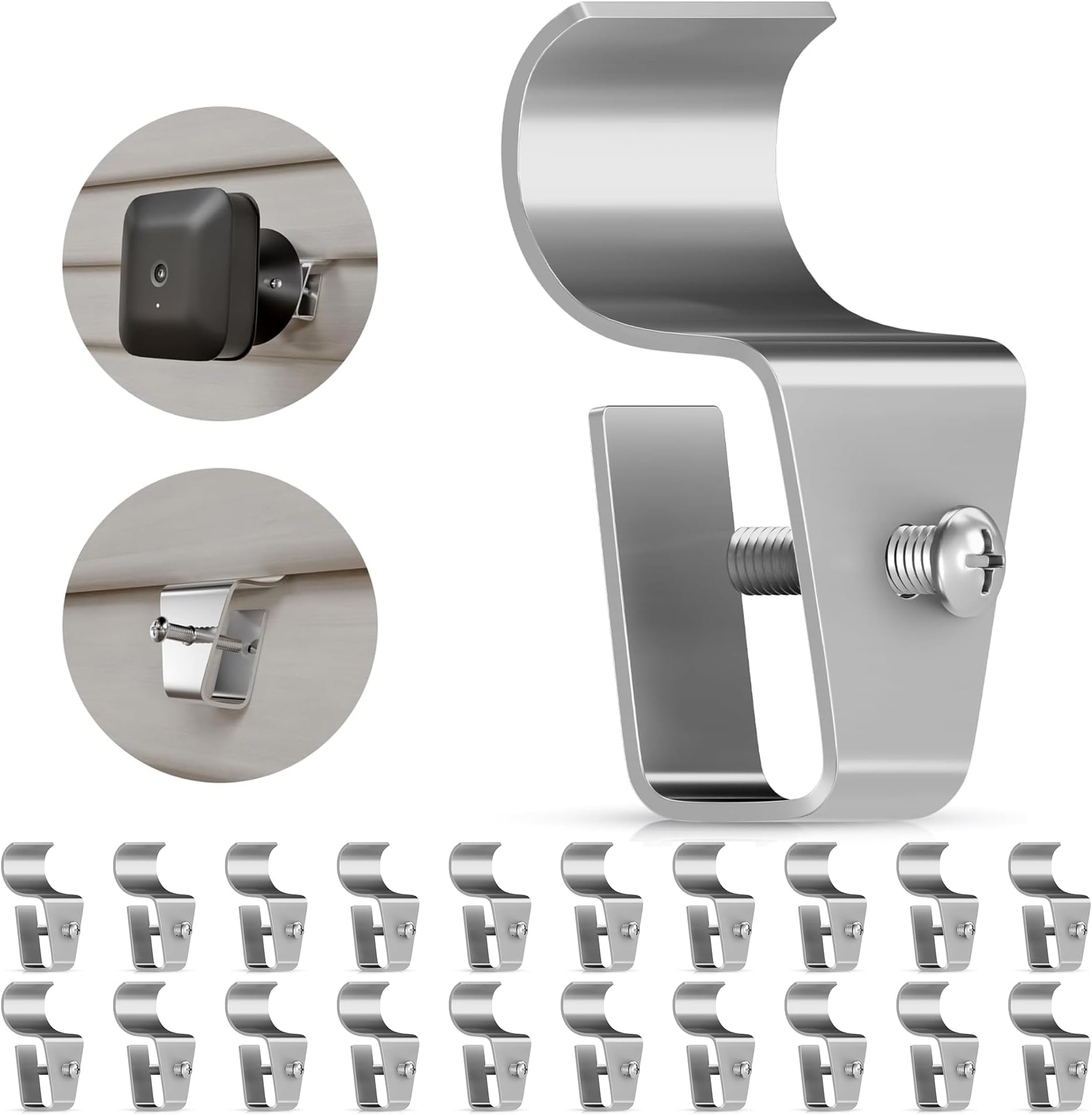 Amazon.com: No-Hole Needed Vinyl Siding Hooks Hangers for Hanging 8 ...