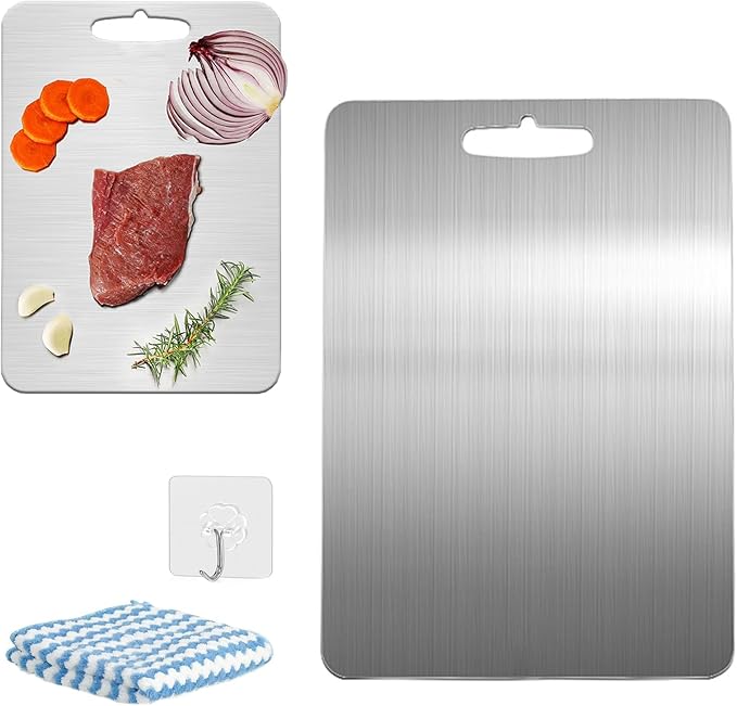 Amazon.com: Titanware Cutting Board, 100% Pure Titanium Cutting Board ...