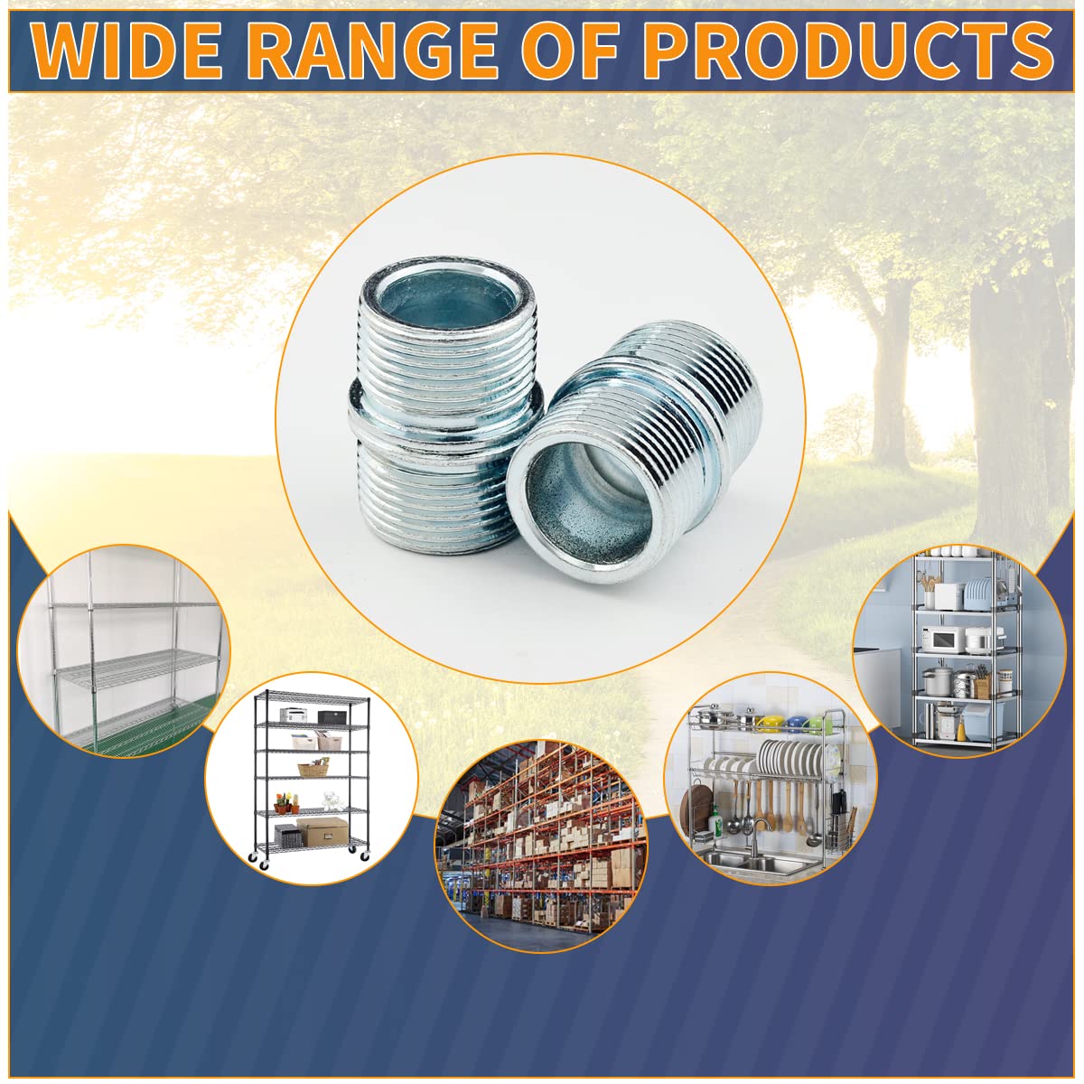 Snapklik.com : Jamiikury 1 Inch / 25.4mm Metal Rack Connector