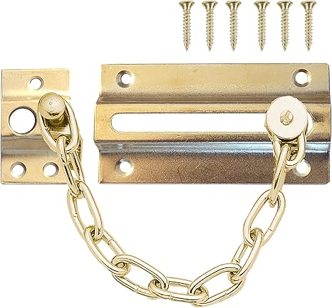 SOL Security Chain Front Door Brass Safety Chain Door Lock, Door Chains ...