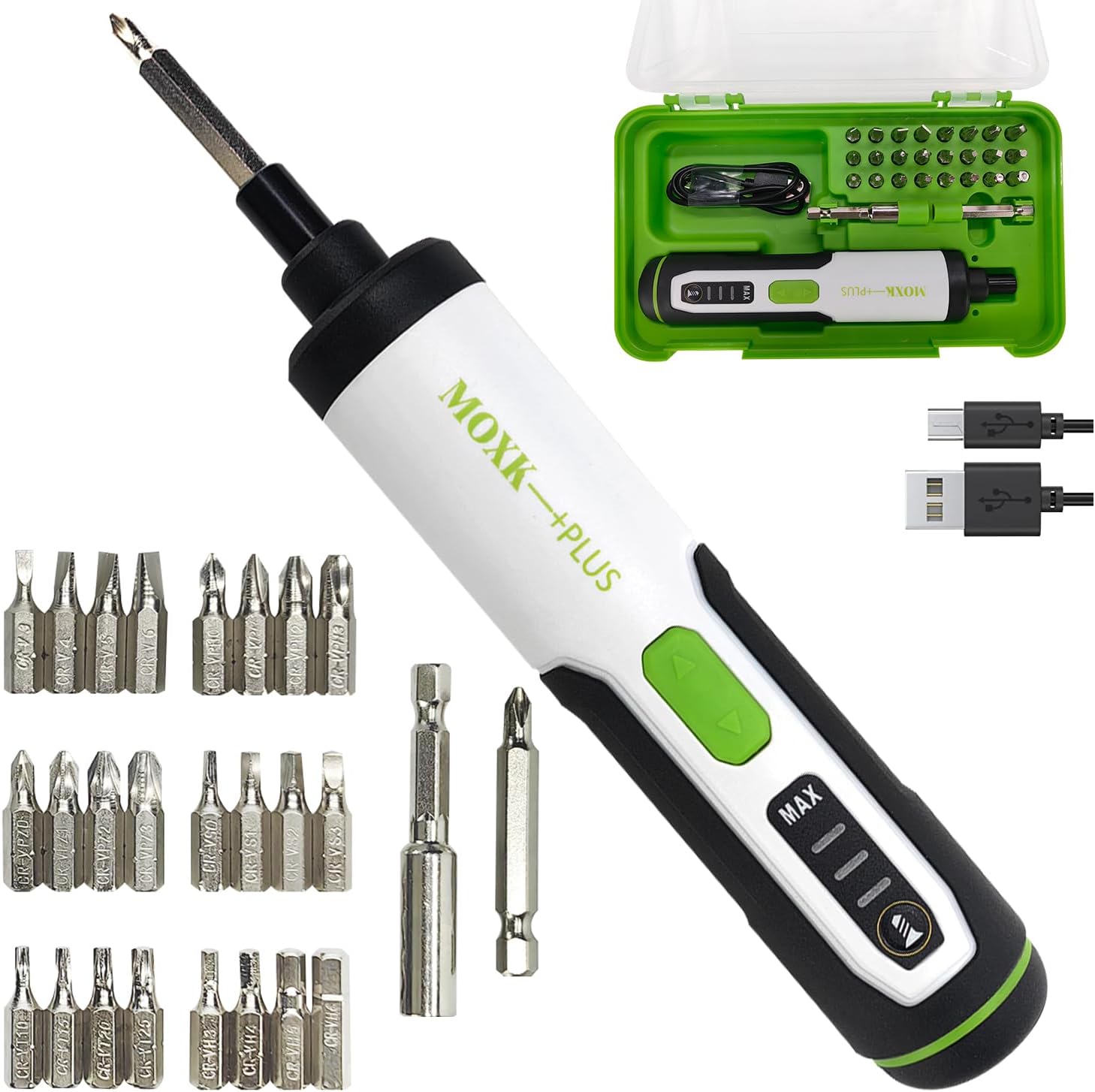 Amazon.com: 4V Electric Screwdriver Kit, Power Screwdriver Cordless ...