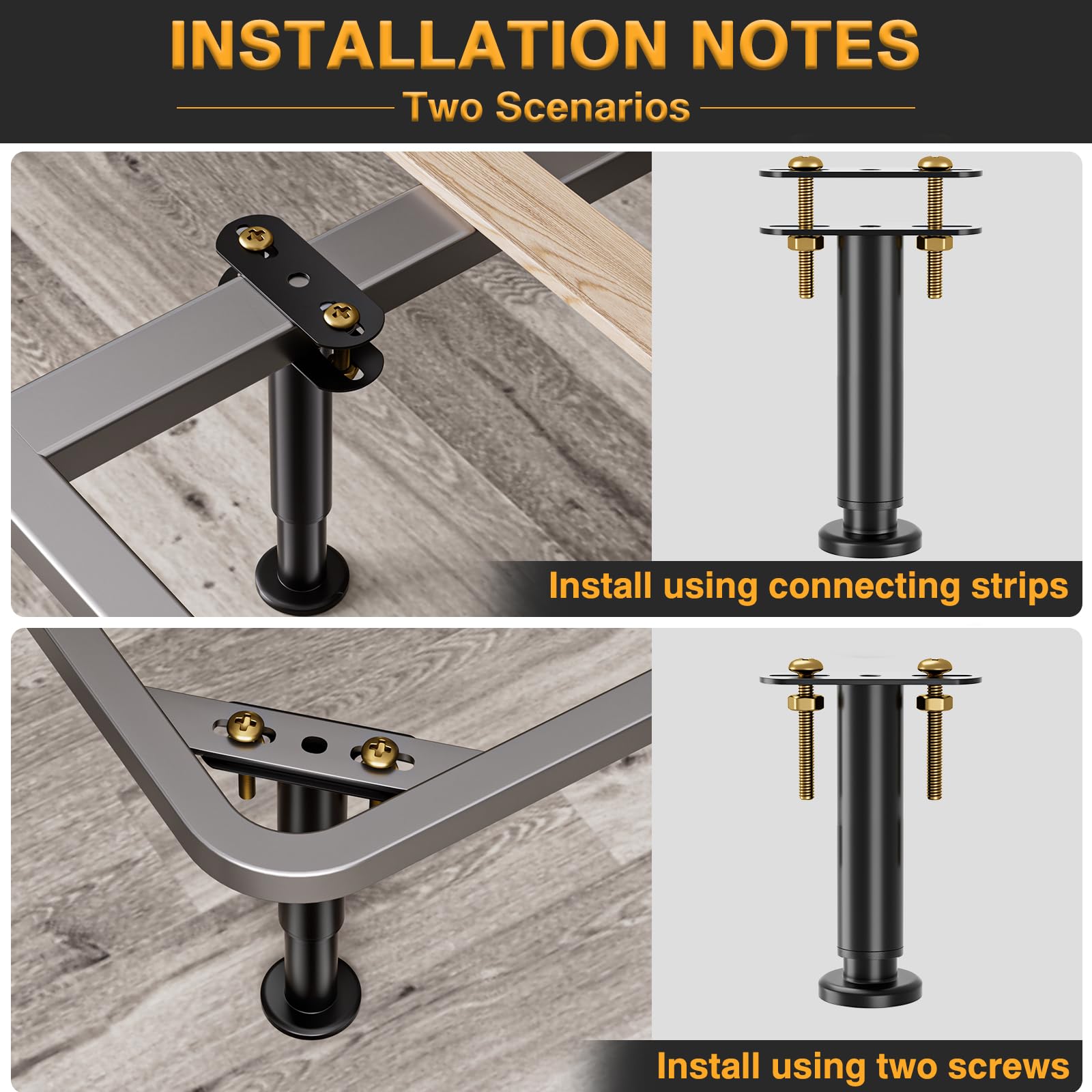 Amazon Adjustable Bed Leg Set Amazon.com: Bed Frame Support Legs