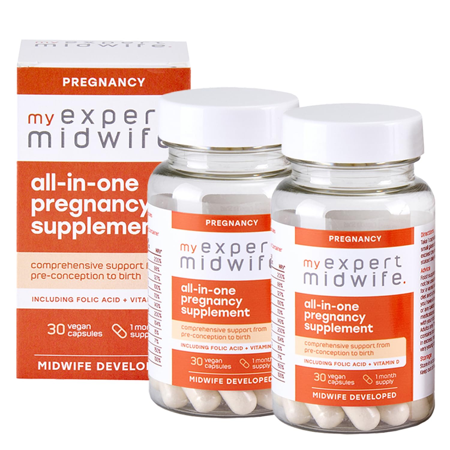 My Expert Midwife All in One Pre-Conception & Pregnancy Women's Vegan ...