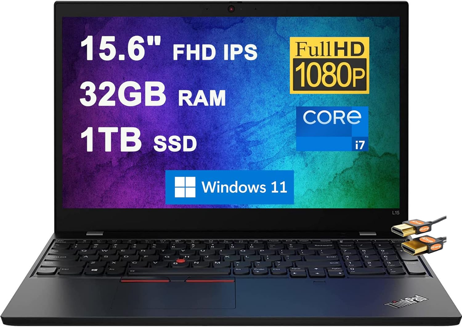 Amazon.com: Lenovo ThinkPad L15 Gen 2 Business Laptop 15.6" FHD IPS ...