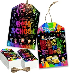 Amazon.com: Back to School Tags-50PCS Welcome Back Gift Tags Preschool ...