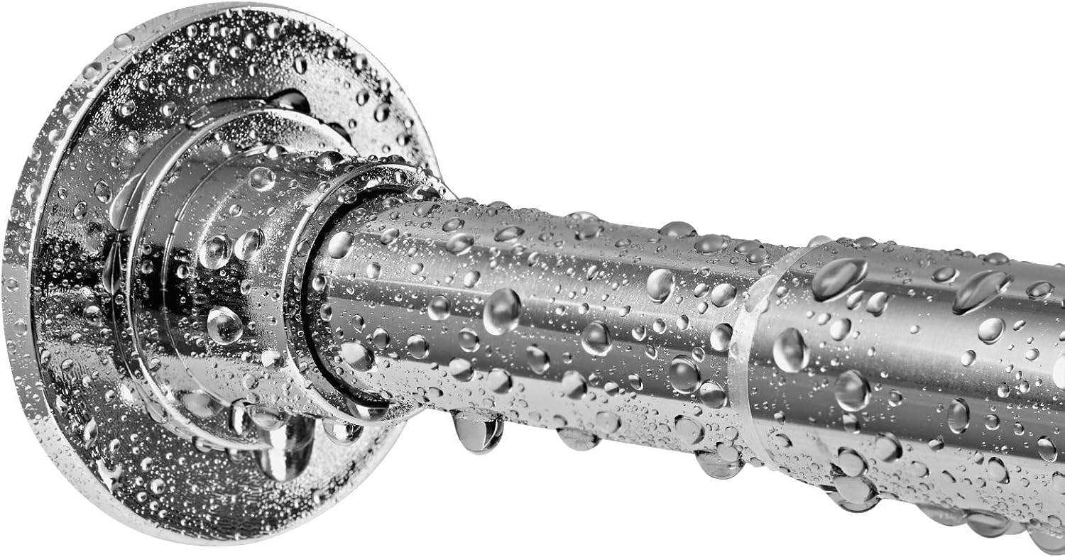 Shower Curtain Pole Extendable, Tension Pole 73-232cm Silver, Stainless ...