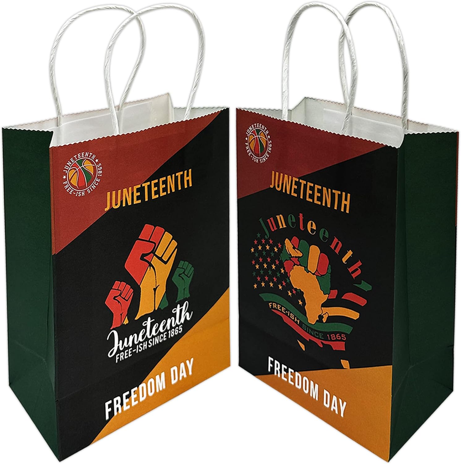 Amazon.com: ParsNuntio 20PCS Happy Juneteenth Paper Gift Bags with ...