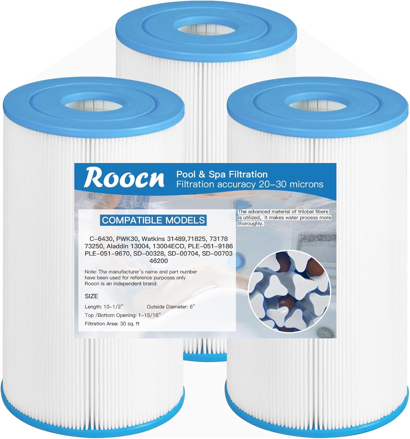 Amazon.com: Roocn SPA Filter Compatible with PWK30, C-6430, Watkins ...