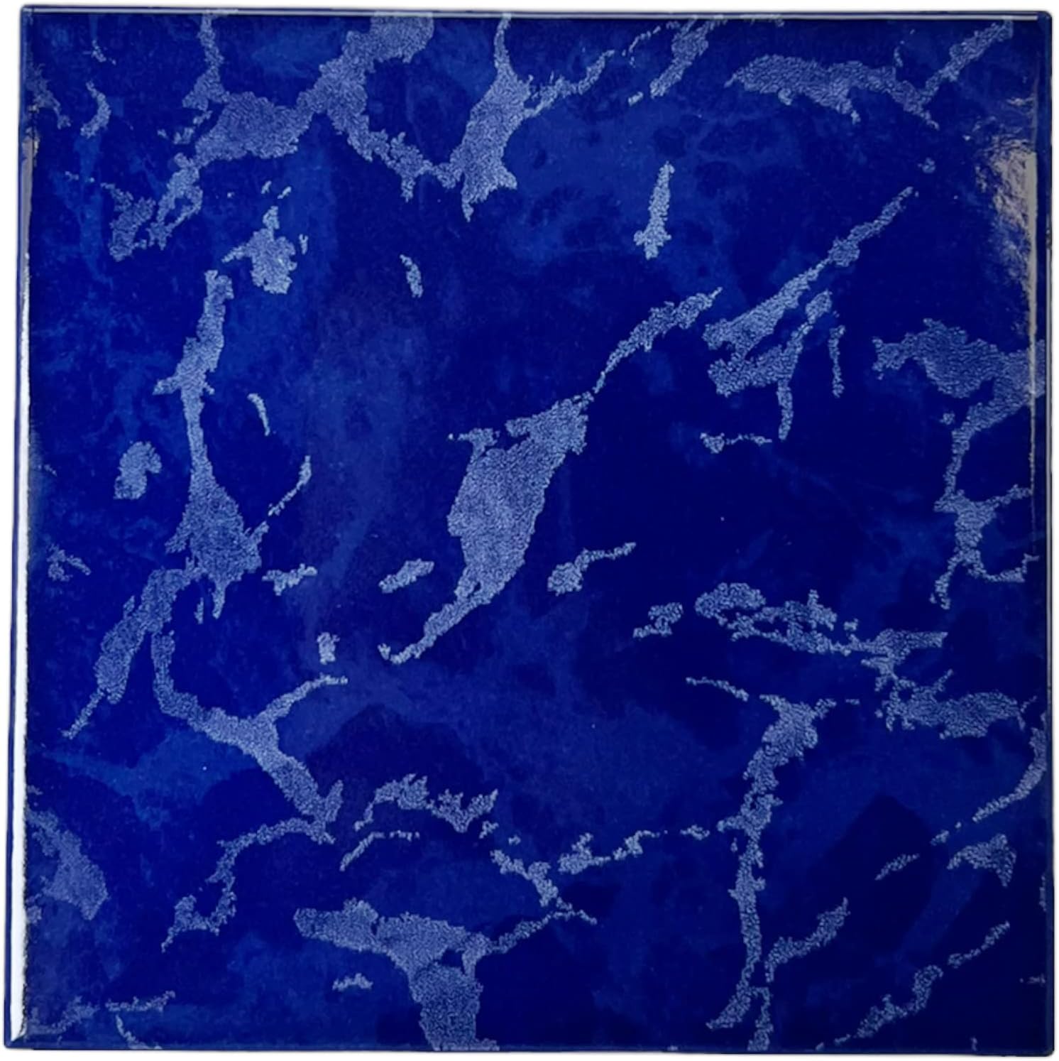 Tenedos 6x6 Cobalt Blue Whales Glazed Square (Exact Size 5.75 Inch ...