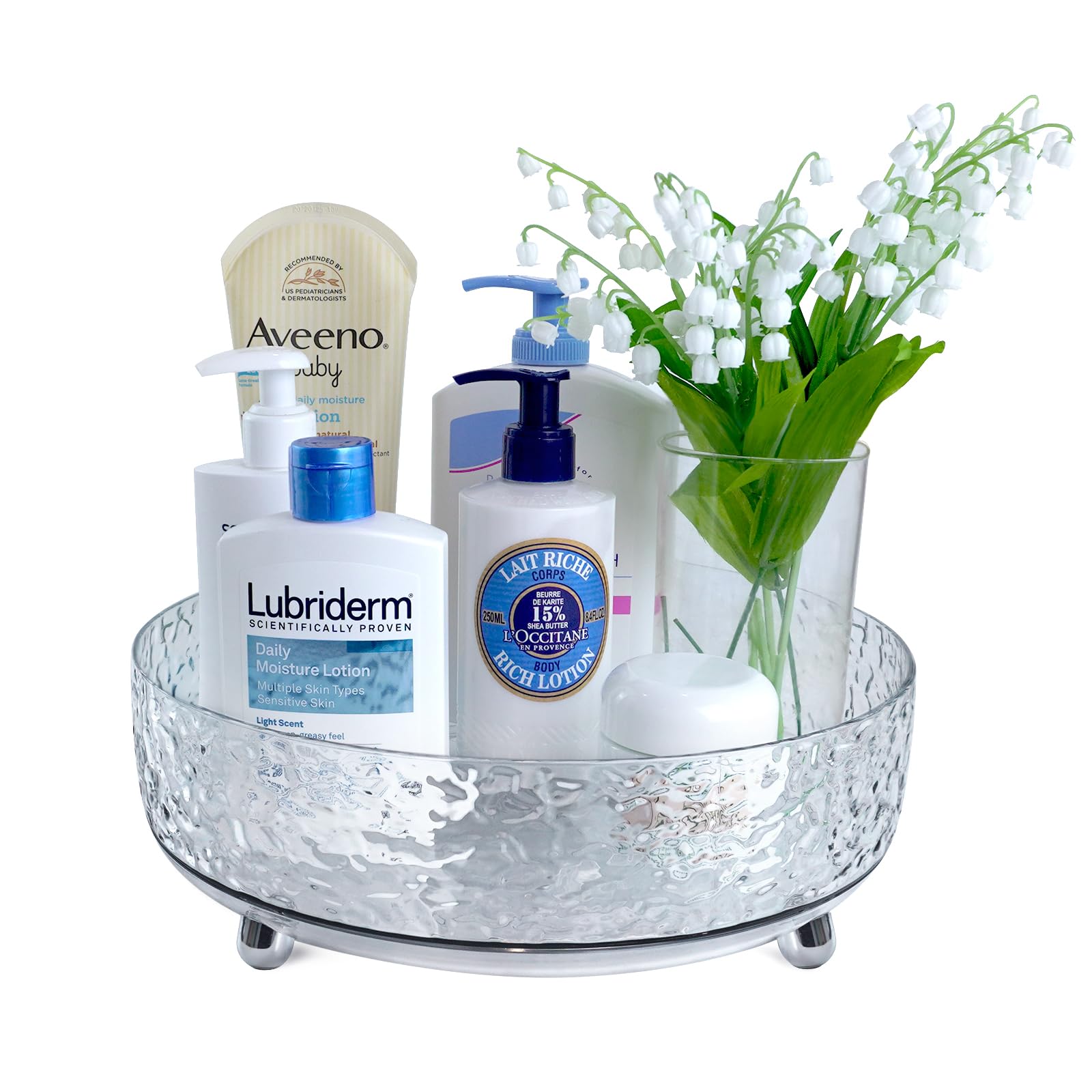 Amazon.com: Makeup Perfume Organizer Tray 360° Rotating Lazy Susan ...