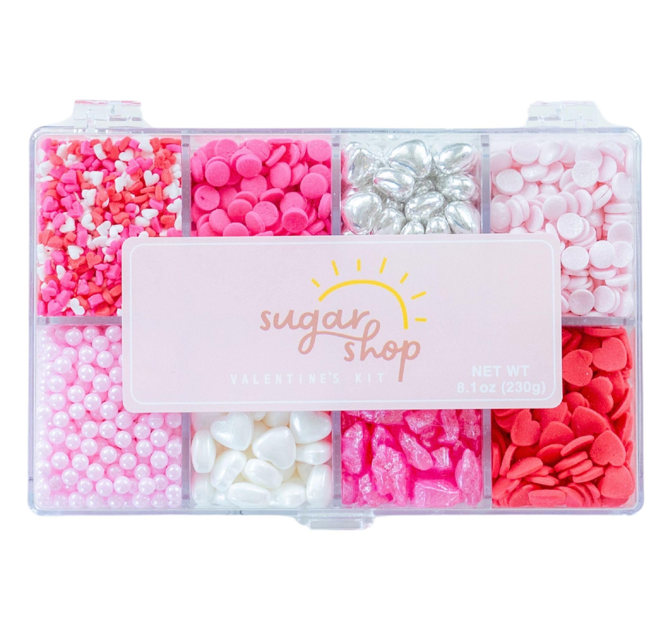 Amazon.com: Sugar Shop 8 Mix Assorted Hearts Sprinkles for Decorating ...