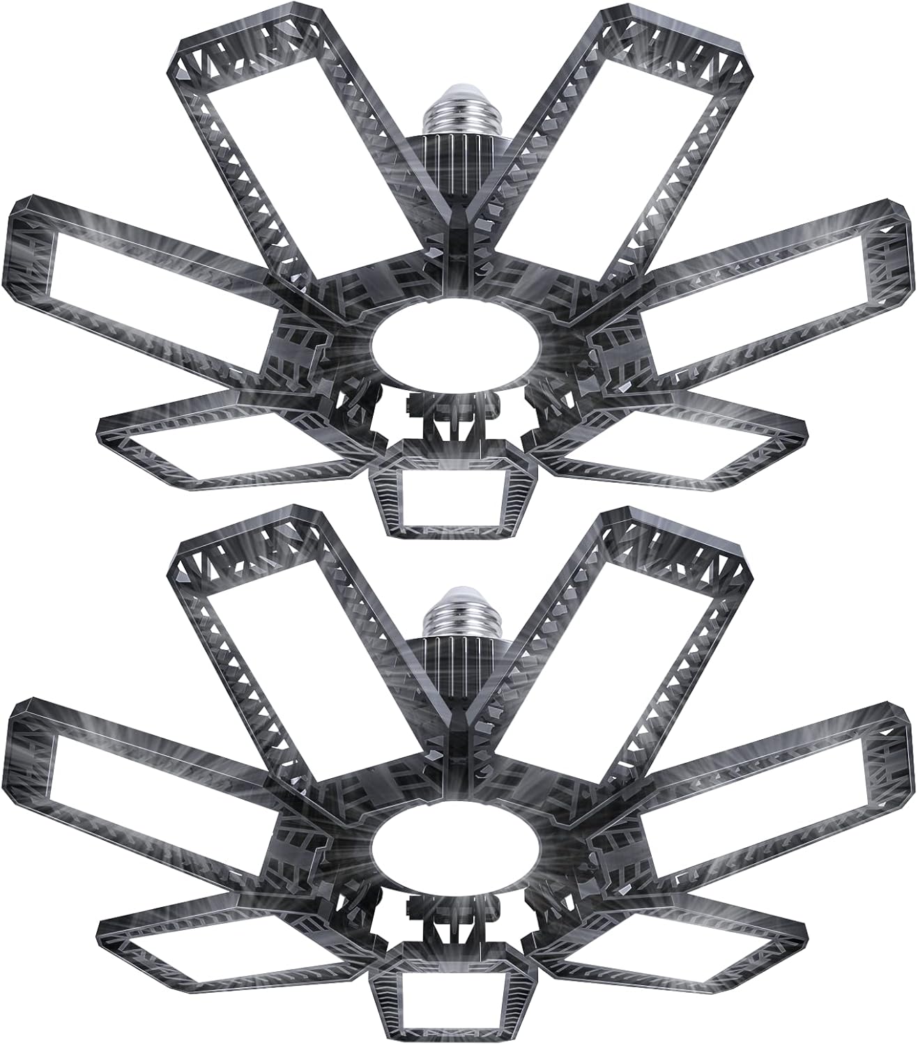 YIVANNUO 2 Pack LED Garage Light, 200W Super Bright Garage Lights ...