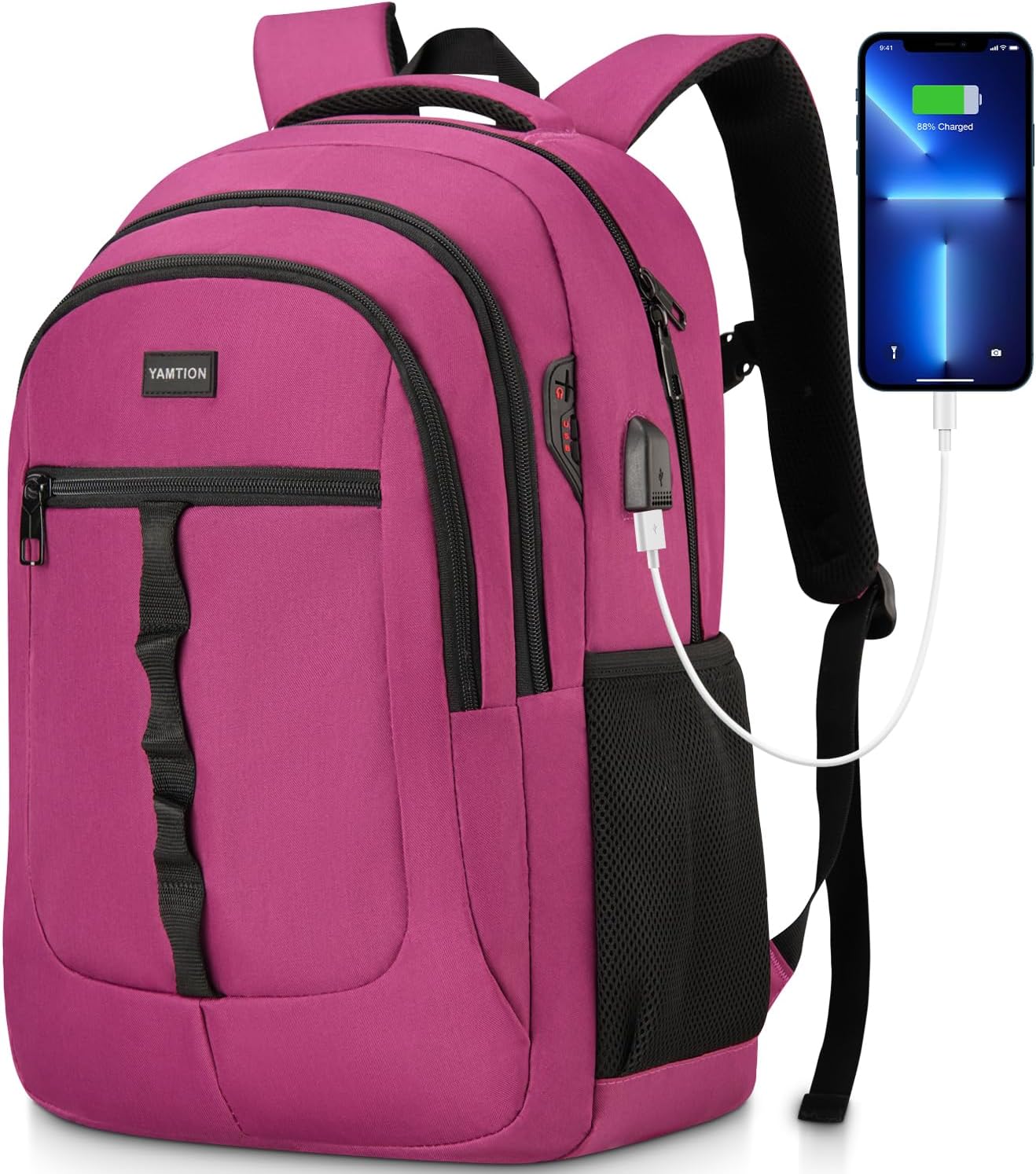 Amazon.com: YAMTION School Backpack for Women Teen Girls 15.6 Inch ...