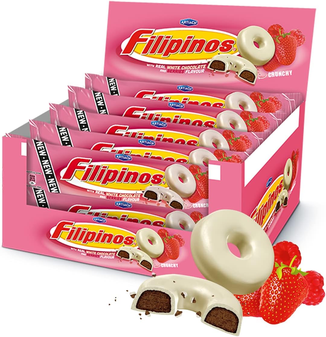 Filipinos Biscuits croustillants saveur fruits rouges et enrobés de ...