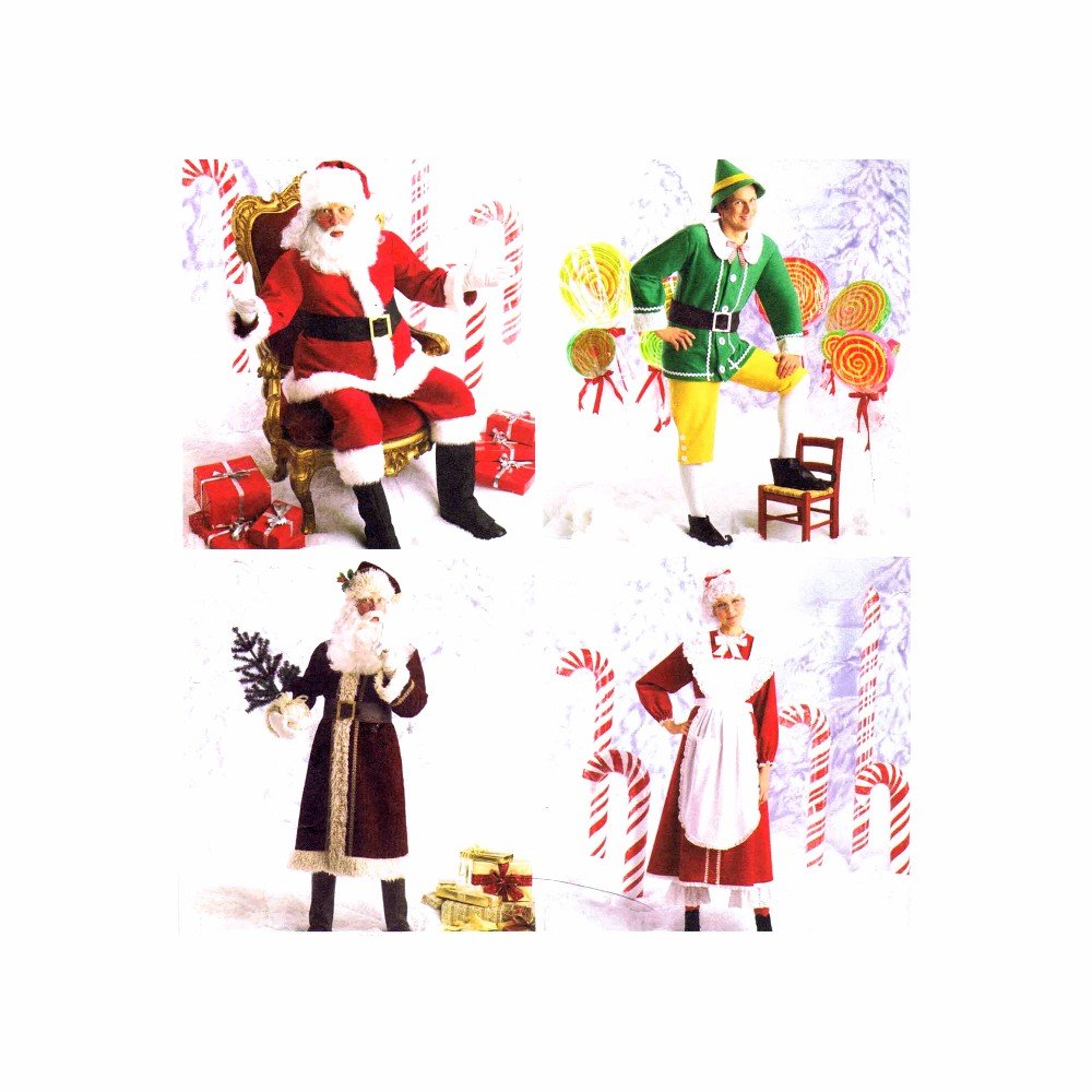 Amazon.com: Simplicity 2542 Santa, Elf and Mrs. Santa Sewing Pattern ...