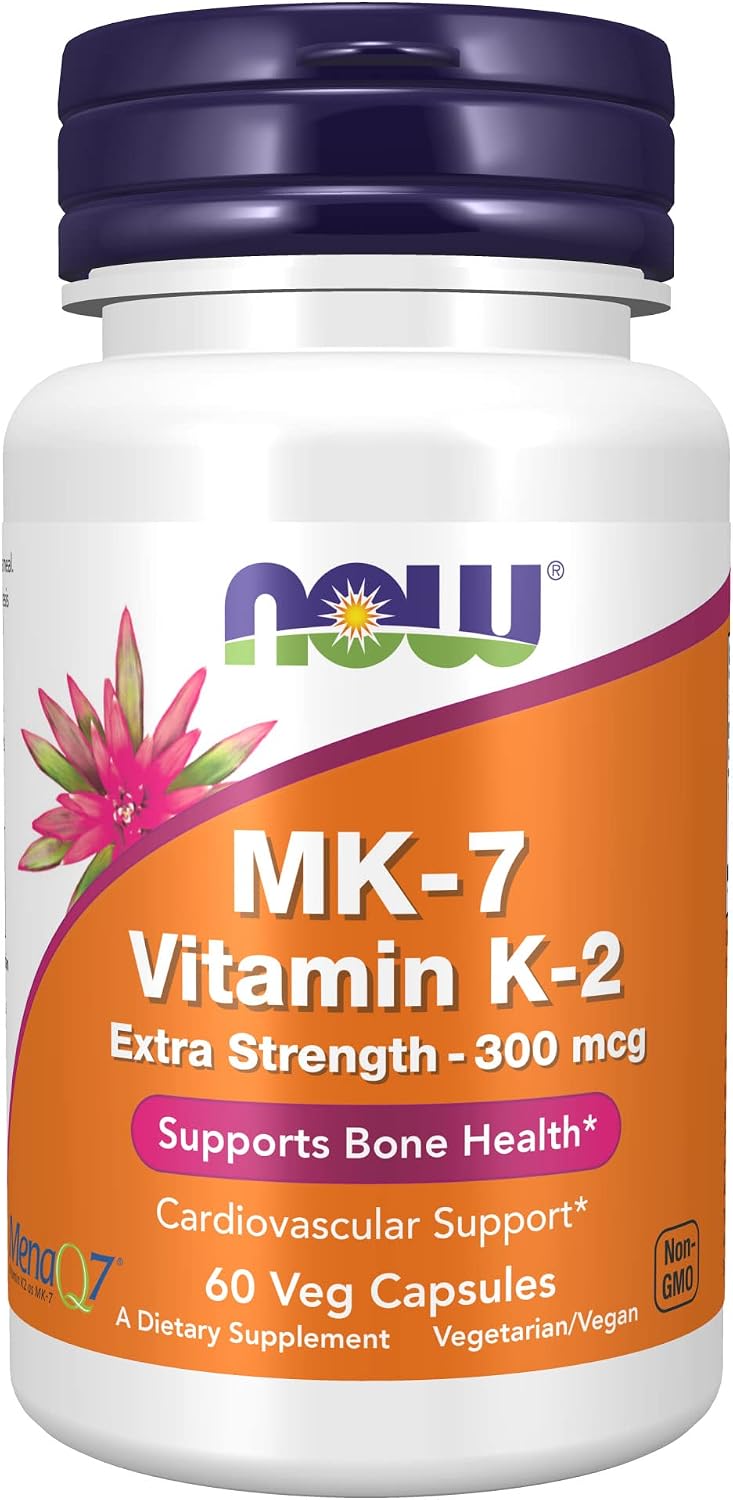 NOW Supplements, Vitamin K2 (MK-7) 300 mcg, Extra Strength, Supports ...