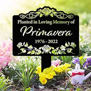 Amazon.com: Custom Memorial Tree Sign with Stake, Metal Name Plate ...