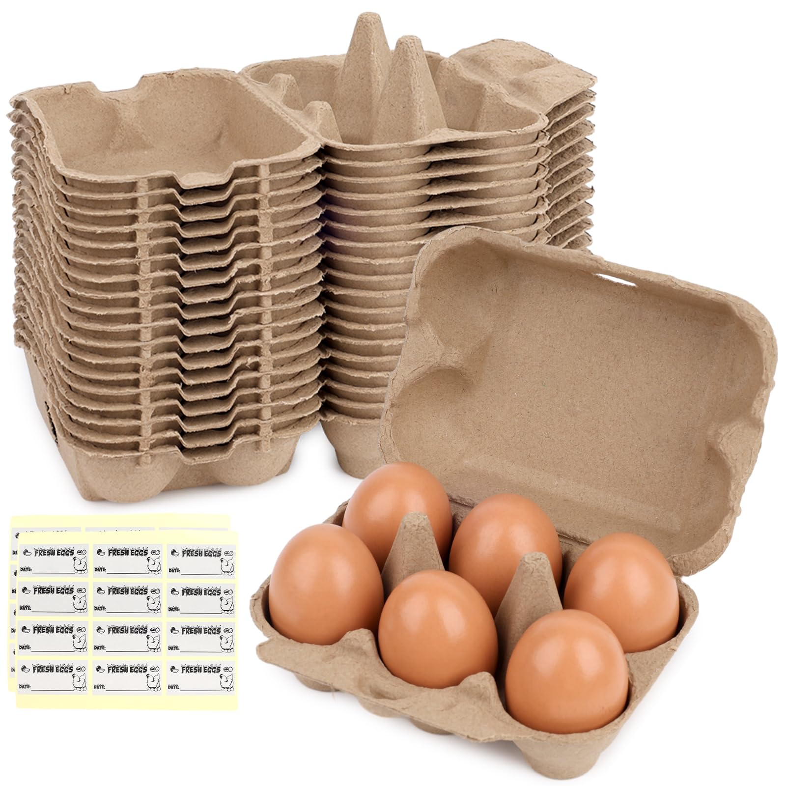 Snapklik.com : 36PCS Paper Egg Cartons, Pulp Egg Holder Half Dozen Egg ...