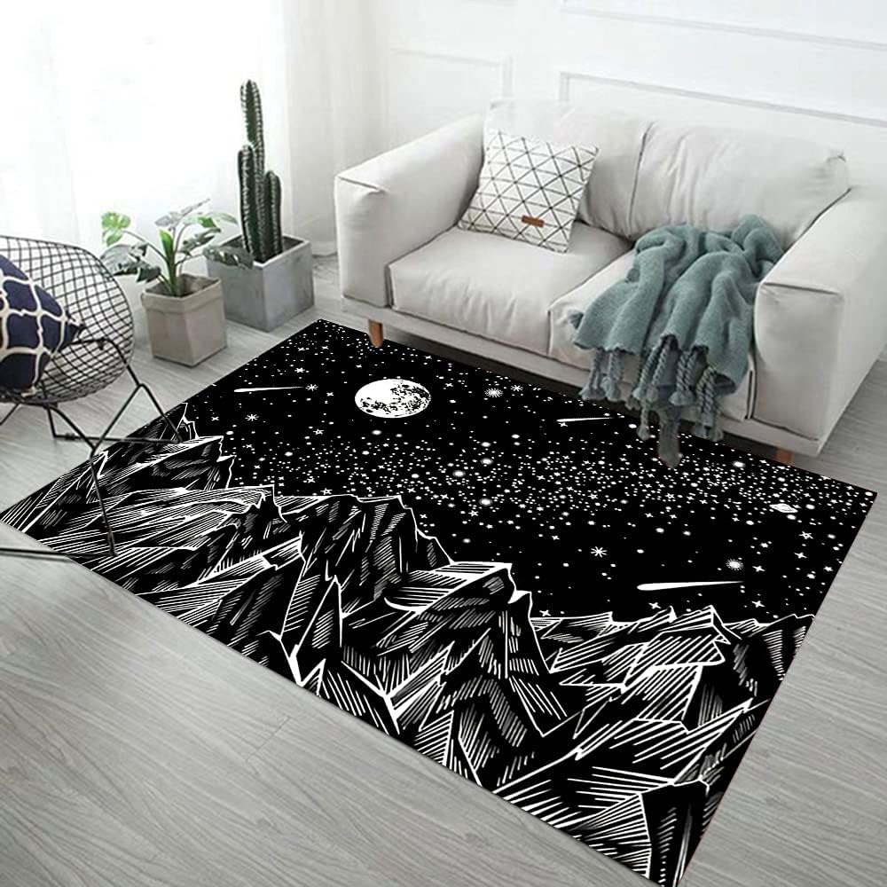 Amazon.com: LGGQQW Psychedelic Nature Mountain Rugs, Blacklight Room ...