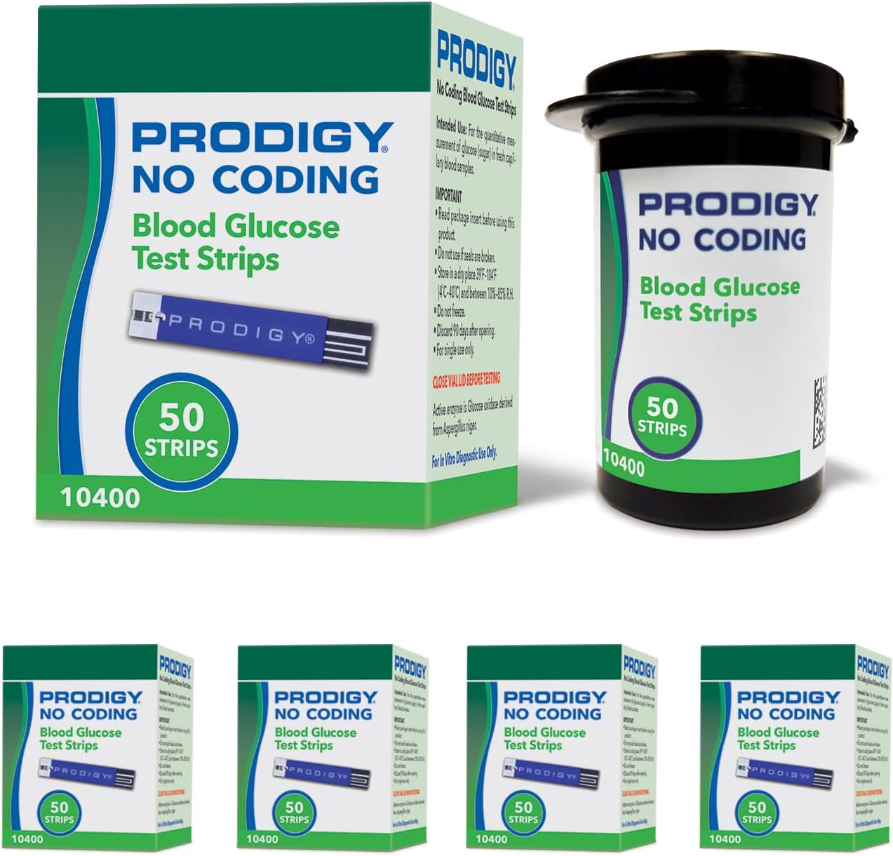 Amazon.com: Prodigy 52800 No Coding Blood Glucose Test Strips : Health ...