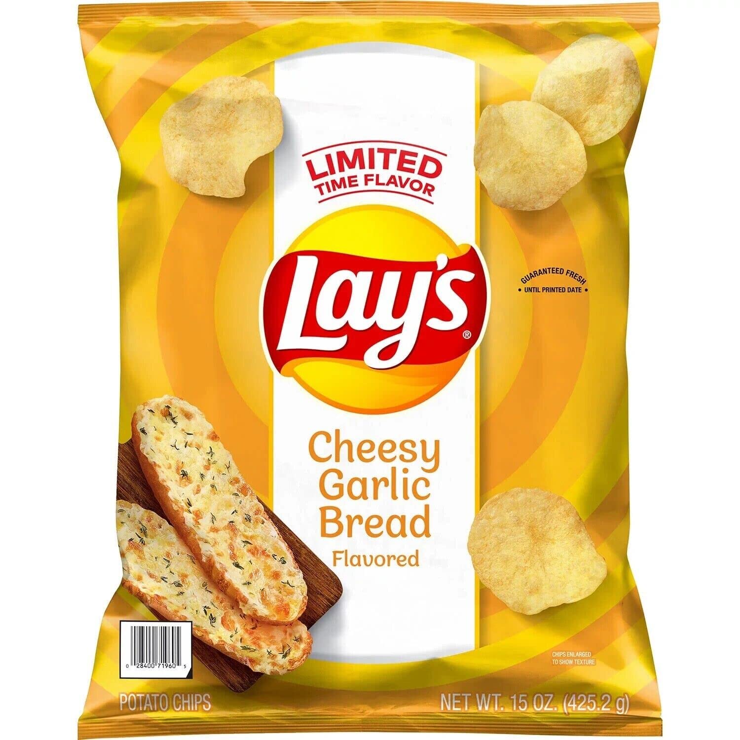 Amazon.com : Lay's Cheesy Garlic Bread Flavored 15oz (425.2g ...