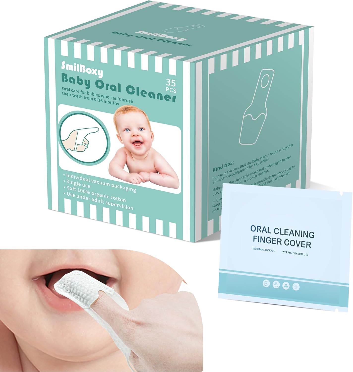 Amazon.com: 35PCS Finger Cots Baby Mouth Cleaner, Baby Tongue Cleaner ...